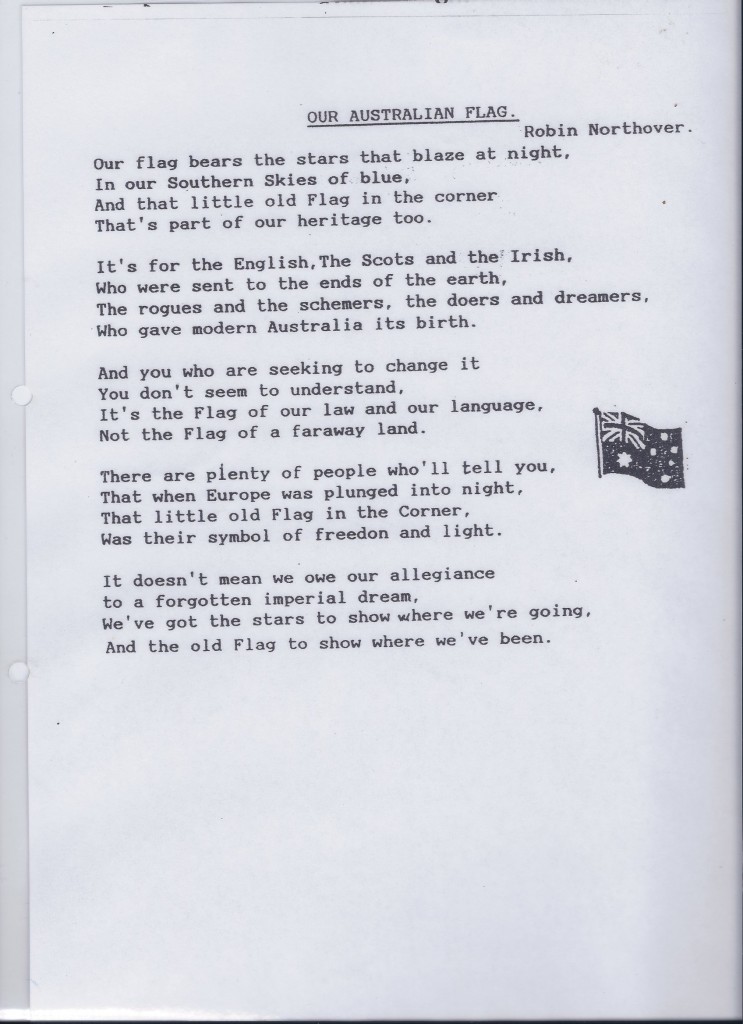 10th Australian Field Ambulance » “Our Australian Flag” – Robin Northover